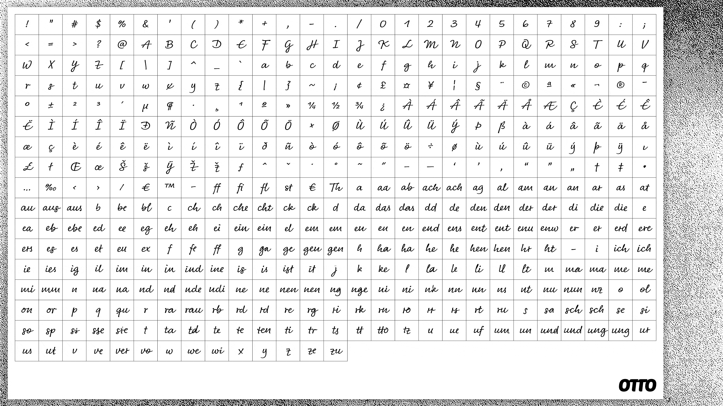 OTTO Script is a custom script typeface for the retail giant OTTO.